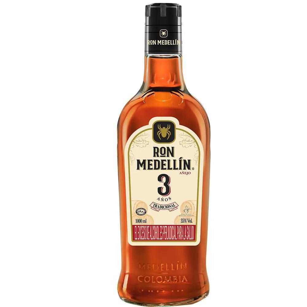RON MEDELLIN AÑEJO 3 AÑOS LITRO 1000 – JRr Medellin